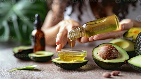 A Person Massaging Their Scalp With Avocado Oil Promoting Its Use As A Natural Hair Treatment