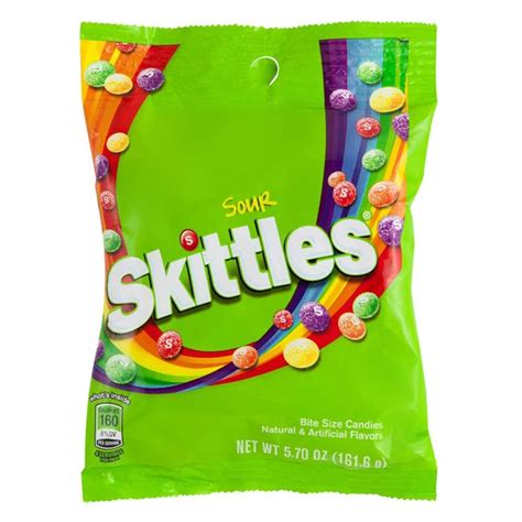 Skittles Sour 57 Oz Peg Bag Sour Skittles Skittles Green Skittles
