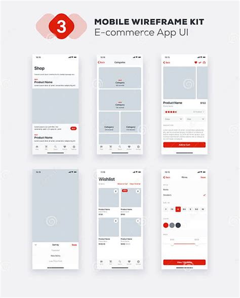 ui mobile app ecommerce ux gui design elements mobile application
