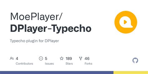 Github Moeplayer Dplayer Typecho Typecho Plugin For Dplayer