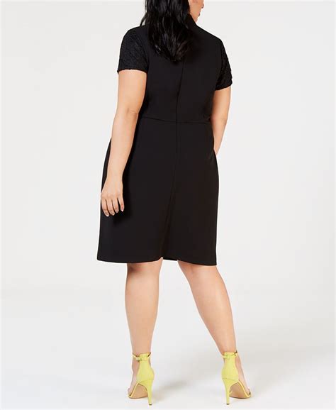Betsey Johnson Plus Size Lace Trim Sheath Dress Macys