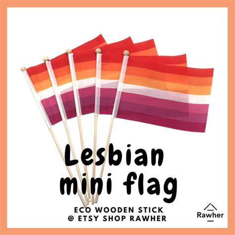Lesbian Sunset Pride Mini Flag Eco Friendly Etsy