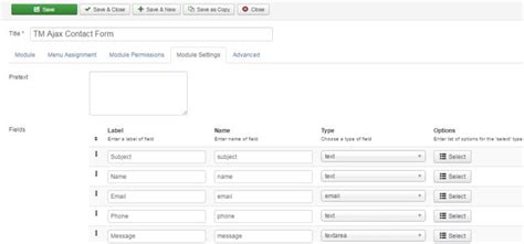 joomla 3 x how to manage tm ajax contact form module template