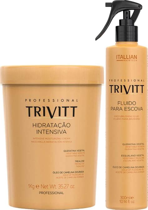 Kit Trivitt Hidratação Intensiva 1kg E Fluido Para Escova 300ml