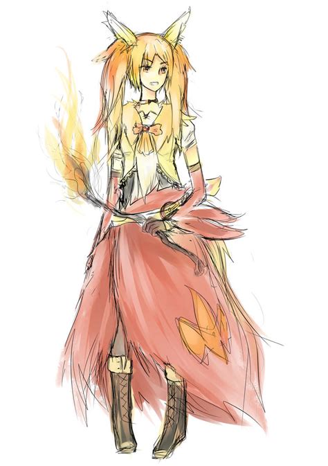 Delphox Gijinka Sketch By Citruz1999 On Deviantart