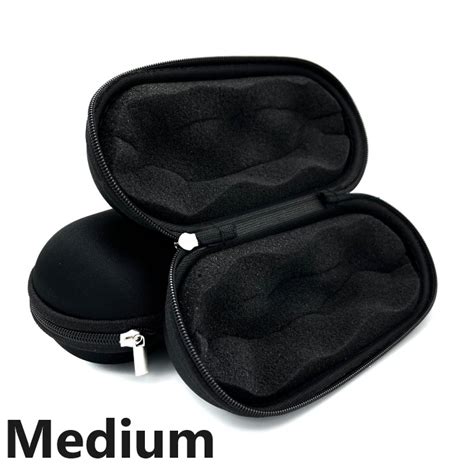 Black Medium Glass Pipe Pouch Case With Zip Lock