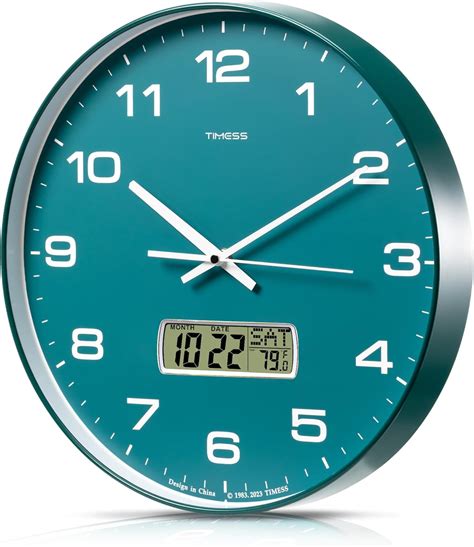 Amazon TIMESS Wall Clock 14 Large Dial Non Ticking Silent