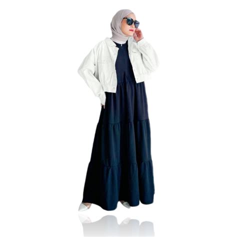 Jual Inner Dress Inner Dress Busui Rampel Premium Tanpa Lengan Maxi