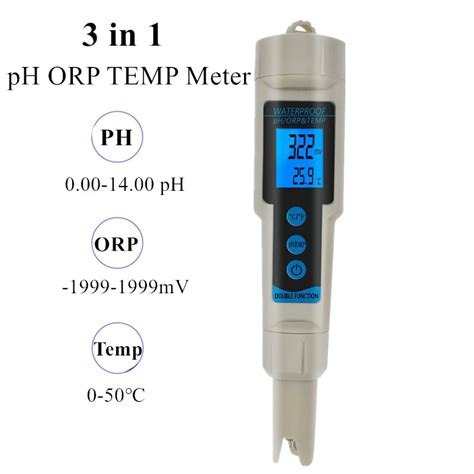 Orp Meter 3 In 1 Ph Orp Temp Tester Ph Meter With Vicedeal
