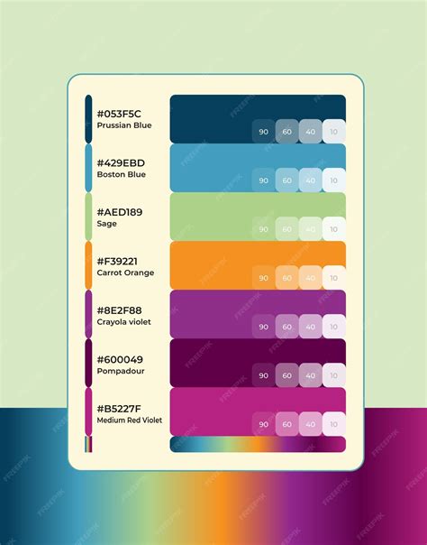 Premium Vector 10 Colour Pattel Hex Code Color