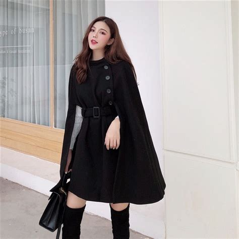 Elegant Ladies Poncho Style Winter Coat Style Showroom