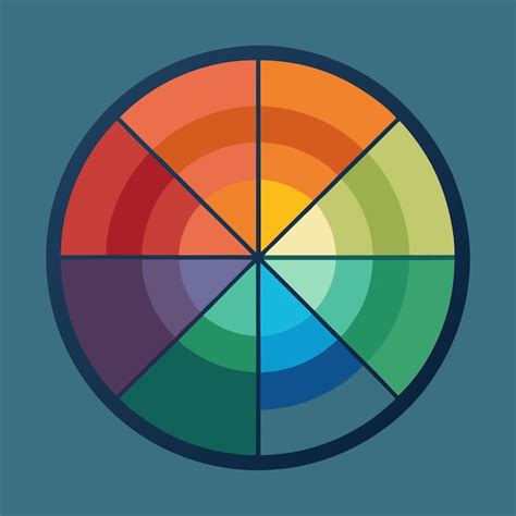 Plato De Color Análogo Plantilla Sólo De Color Vector Premium
