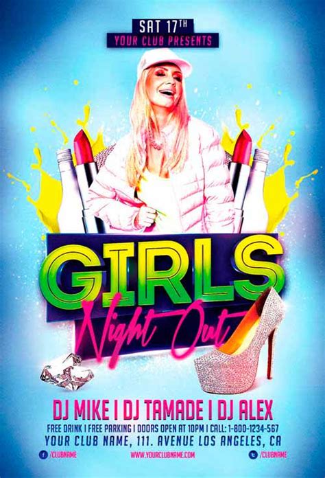 Free Party Girls Flyer Template Psdflyer