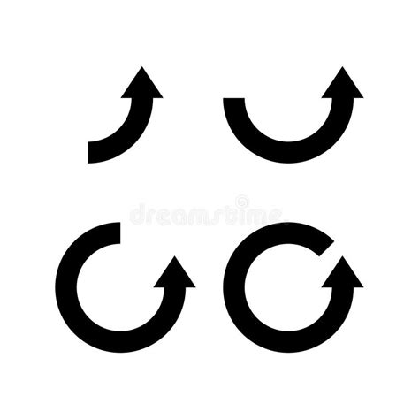 Cyrcle Arrow Icon Vector Black Stock Vector Illustration Of Cursor