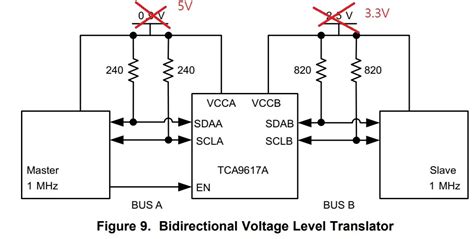 Tca9617b 5v To 33v Level Shift Interface Forum Interface Ti E2e