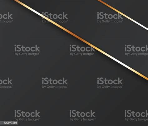 어두운 배경에 금색 프레임이있는 검은 모서리 리본 배너의 벡터 일러스트 레이 션 0명에 대한 스톡 벡터 아트 및 기타 이미지
