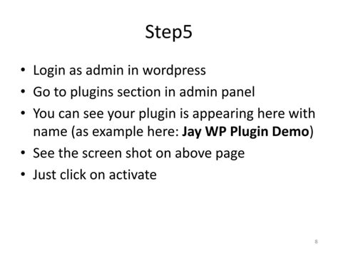 How To Develope Plugin In Wordpress 6 Simple Steps PPT