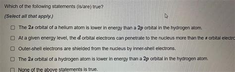 [answered] Which Of The Following Statements Is Are True Select All Kunduz