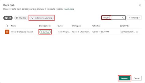 connect to semantic models in power bi power bi microsoft learn