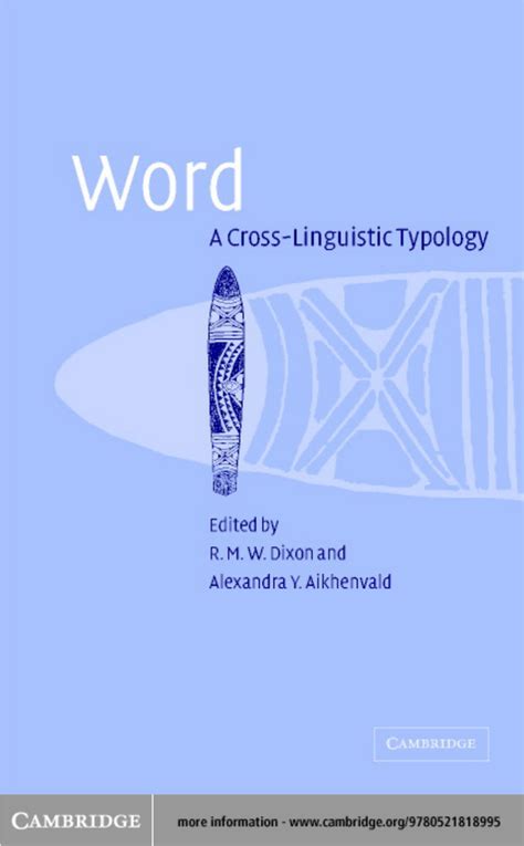 Pdf Word A Typological Framework