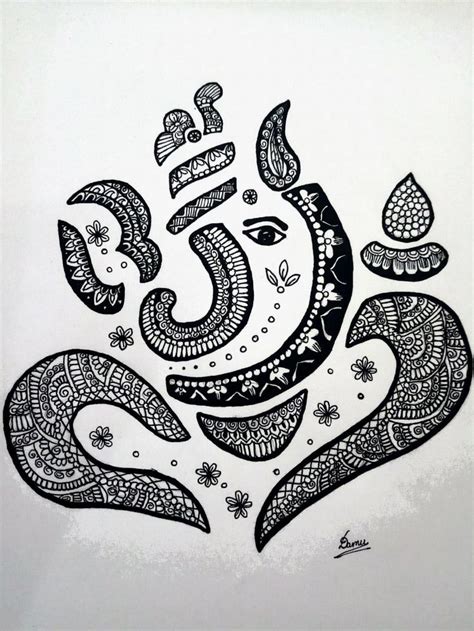Lord Ganesha Mandala Drawing En 2024