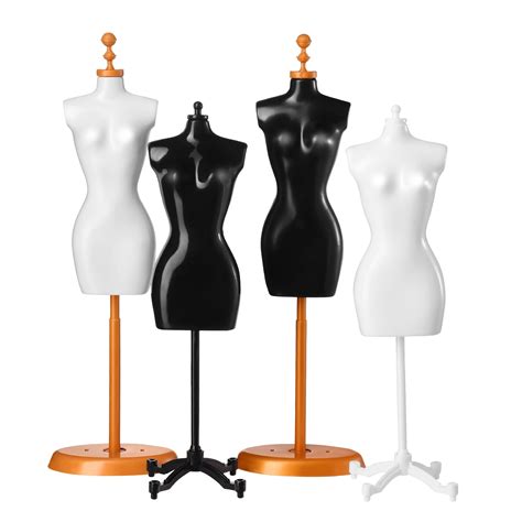 Exceart 4pcs Doll Dress Form Cloth Gown Display Support Holder