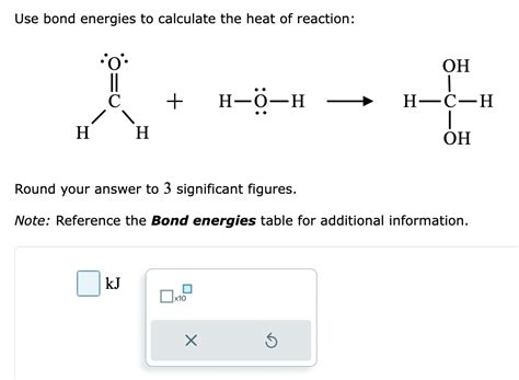 Solved Use Bond Energies To Calculate The Heat Of Reaction Chegg