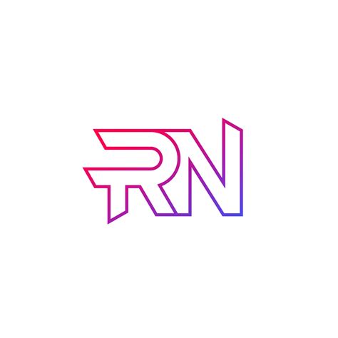 Rn Letters Logo Line Design Vector 3658503 Vector Art At Vecteezy
