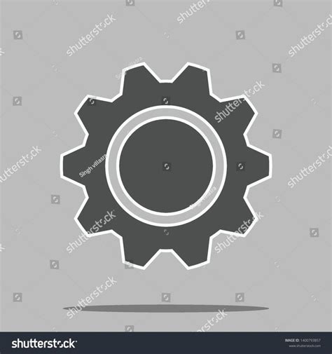 Settings Gear Vector Illustration Stock Vector Royalty Free