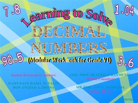 Decimal Numbers Ppt