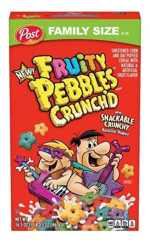 Fruity Pebbles Cereal Picapiedra Frutas Crunch'd Family Size