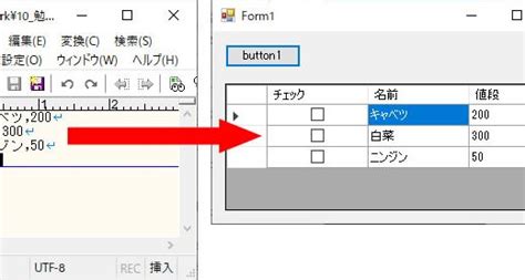 C C のdatagridviewにCSVファイルのデータとチェックボックスを表示させるには tech vb