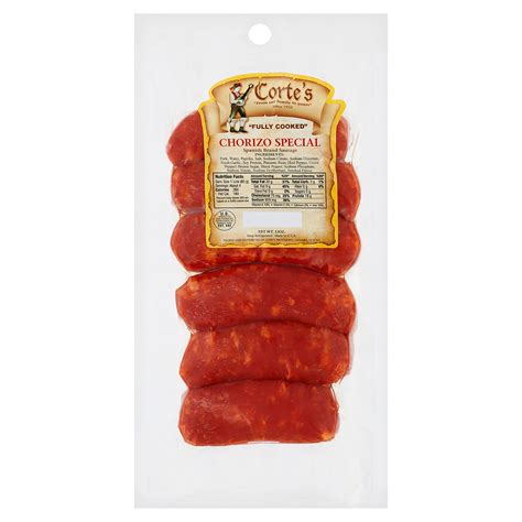 Cortes Fully Cooked Chorizo Special Spanish Brand Sausage Fig App