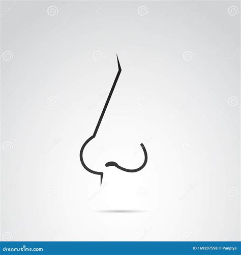 Icono Vectorial De La Nariz Aislado En Fondo Blanco Ilustración del