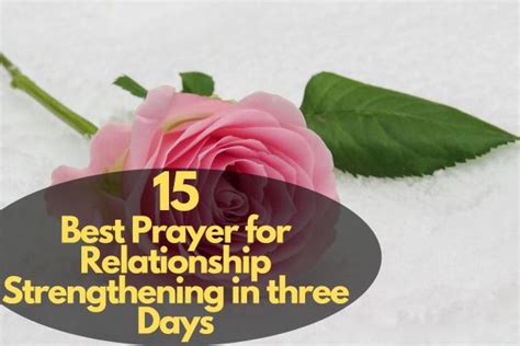 15 Best Prayer For Relationship Strengthening In Three Days