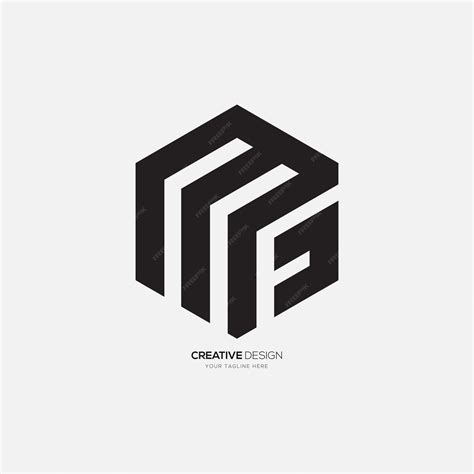 Logotipo De Polígono De Monograma De Forma única Creativa De Letra