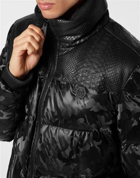 Down Jacket With Python Inserts Philipp Plein