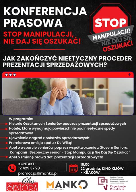 Konferencja prasowa STOP MANIPULACJI NIE DAJ SIĘ OSZUKAĆ poświęcona