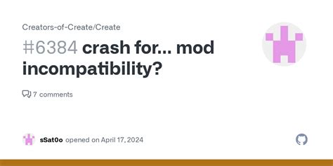 Crash For Mod Incompatibility · Issue 6384 · Creators Of Create