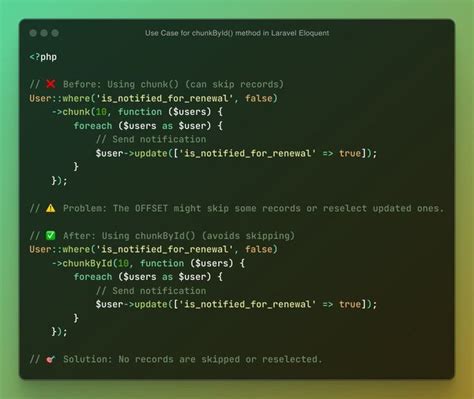 Nauman Rashid On Linkedin Laravel Php Developer Chunk Record