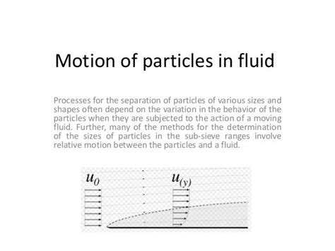 Motion Of Particles In Fluid Giki