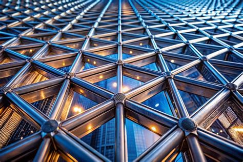 Closeup Photo Of Technological Metal Grid Structure Abstract Background