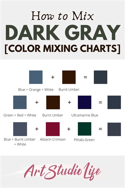 Gray Color Mixing Guide What Colors Make Shades Of Gr