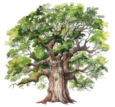 Premium Vector A Drawing Of A Tree With A Large Trunk And A Large Trunk Premium Vector A Drawing Of A Tree With A Large Trunk And A Large Trunk