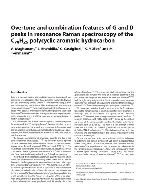 Overtone And Combination Features Of G And D Peaks In Resonance Raman