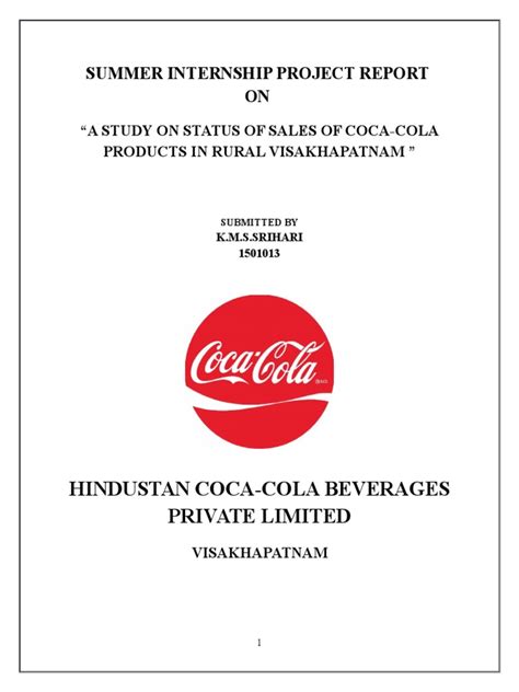 Report Coca Cola Pdf Coca Cola The Coca Cola Company