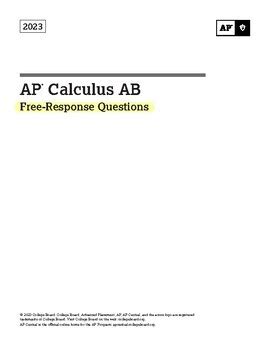 AP Calculus AB 2023 FRQ Answers And Explanations By Coaching By KK