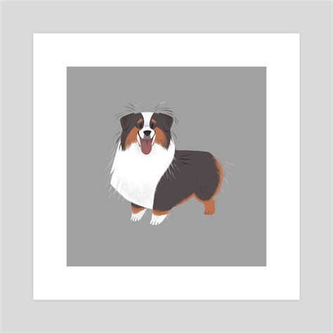 Australian Shepherd Aussie An Art Print By Naomi Romero Inprnt