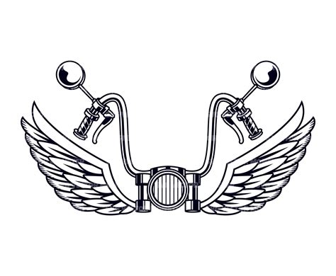 Motorcycle Handle Bars Svg Wings Svg Motorcycle Png Motorbike Svg