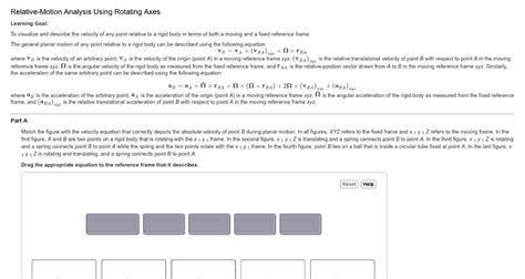 solved relative motion analysis using rotating axes learning
